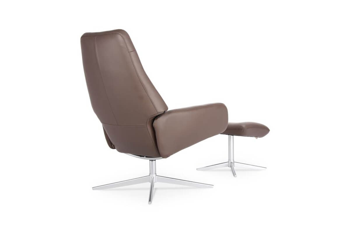 KEBE Camillo Swivel Recliner Chair and Stool & Z-Furnishing