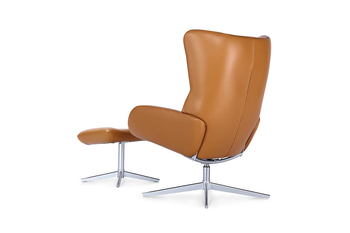 KEBE Fox Swivel Recliner Chair and Stool & Z-Furnishing