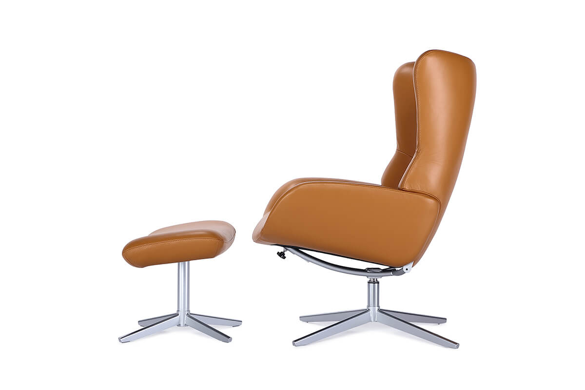 KEBE Fox Swivel Recliner Chair and Stool & Z-Furnishing