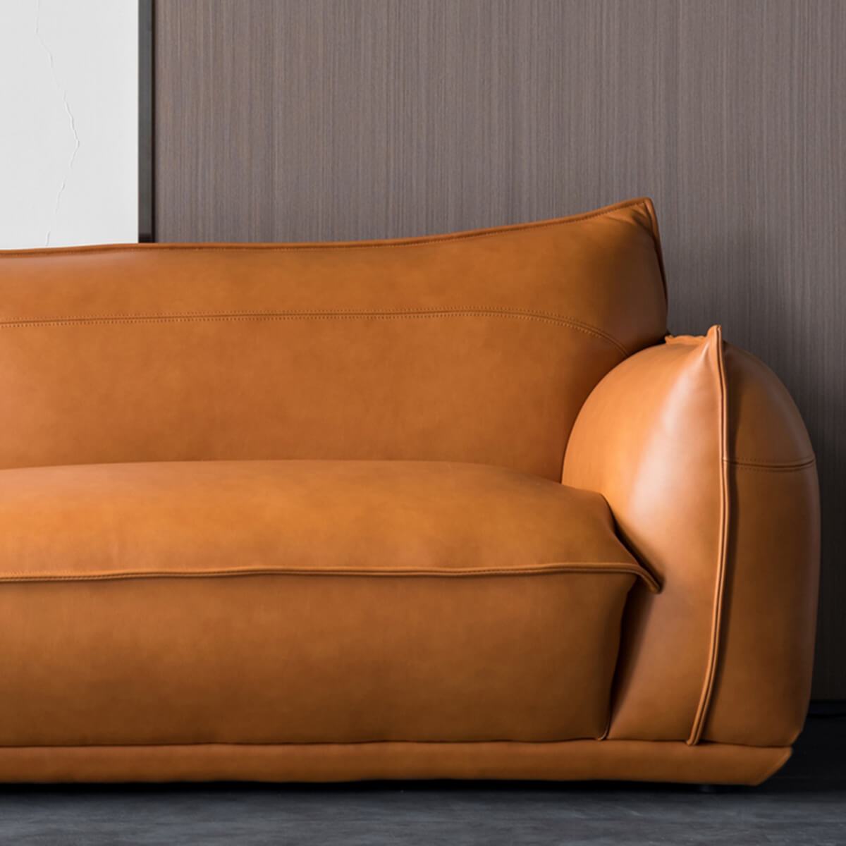 Satter Leather Sofa | Grain Leather Leather Sofa & Z-Furnishing