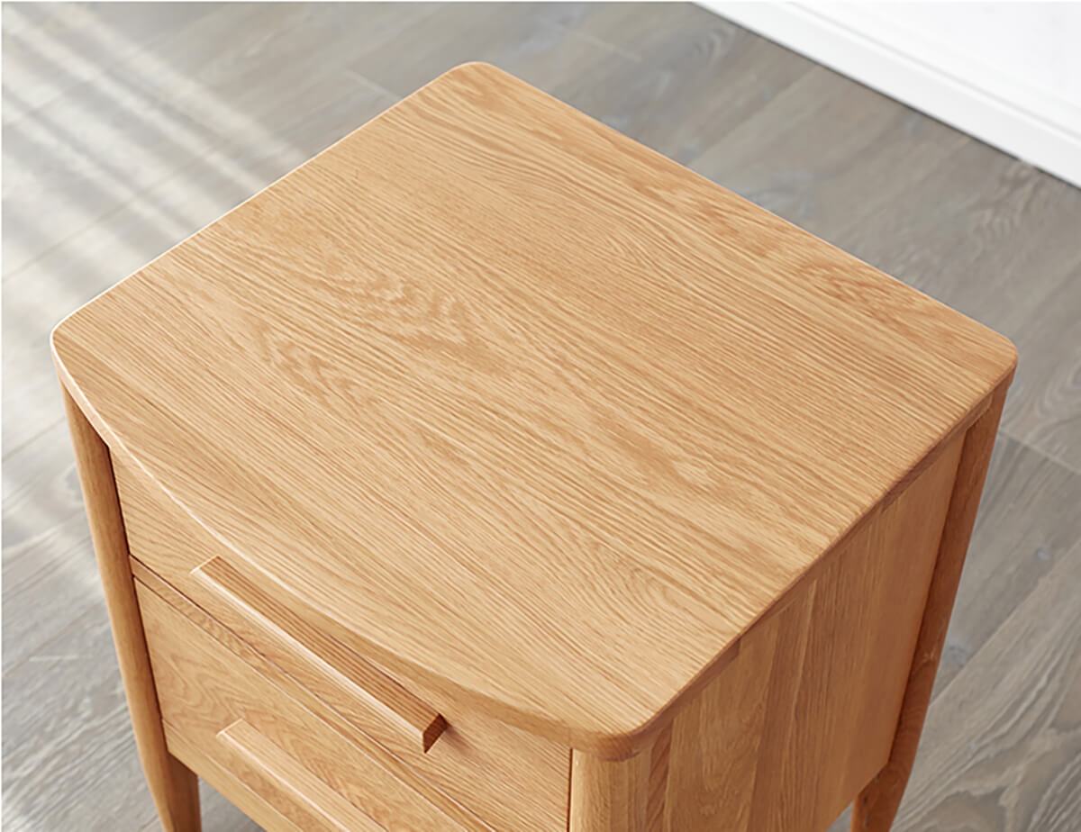 YSU-Fuji Solid Oak Bedside Table | Z-Furnishing